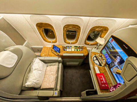 Emirates 777 First Class Review -- Dubai [DXB] to Los Angeles [LAX]